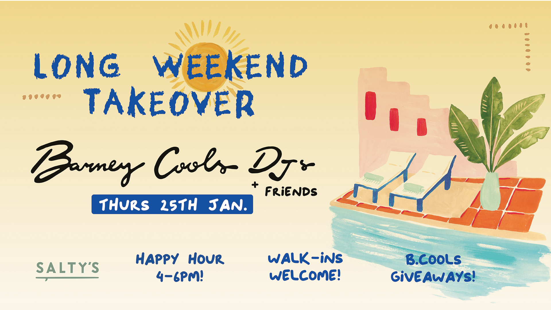Barney Cools DJs Long Weekend Takeover | Salty's Bondi